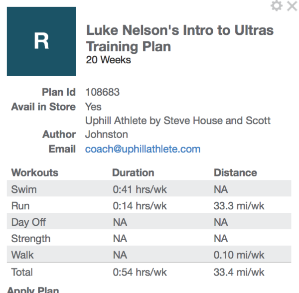 Intro to Ultras Training Plan V2.1 | Uphill Athlete